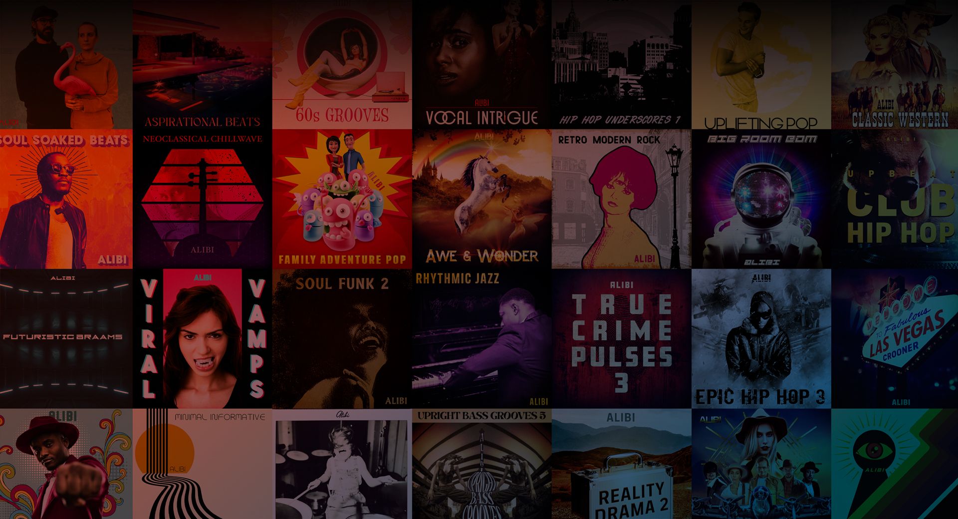 Explore Albums | ALIBI - Music To Back Up Your Story